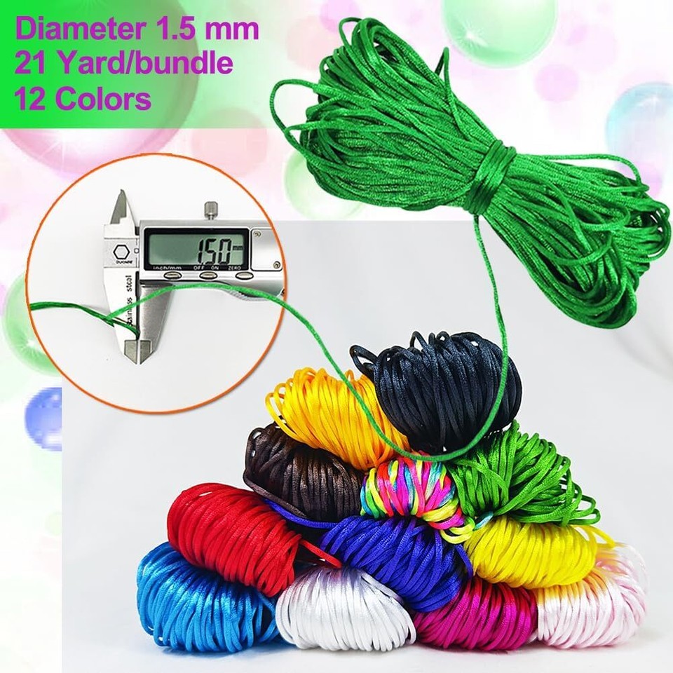 Colored Nylon String For Bracelet Making Jewelry Making Satin Nylon ...