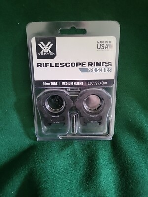 Vortex Optics PR30-M 30mm 1in Medium Riflescope Rings - Black ...