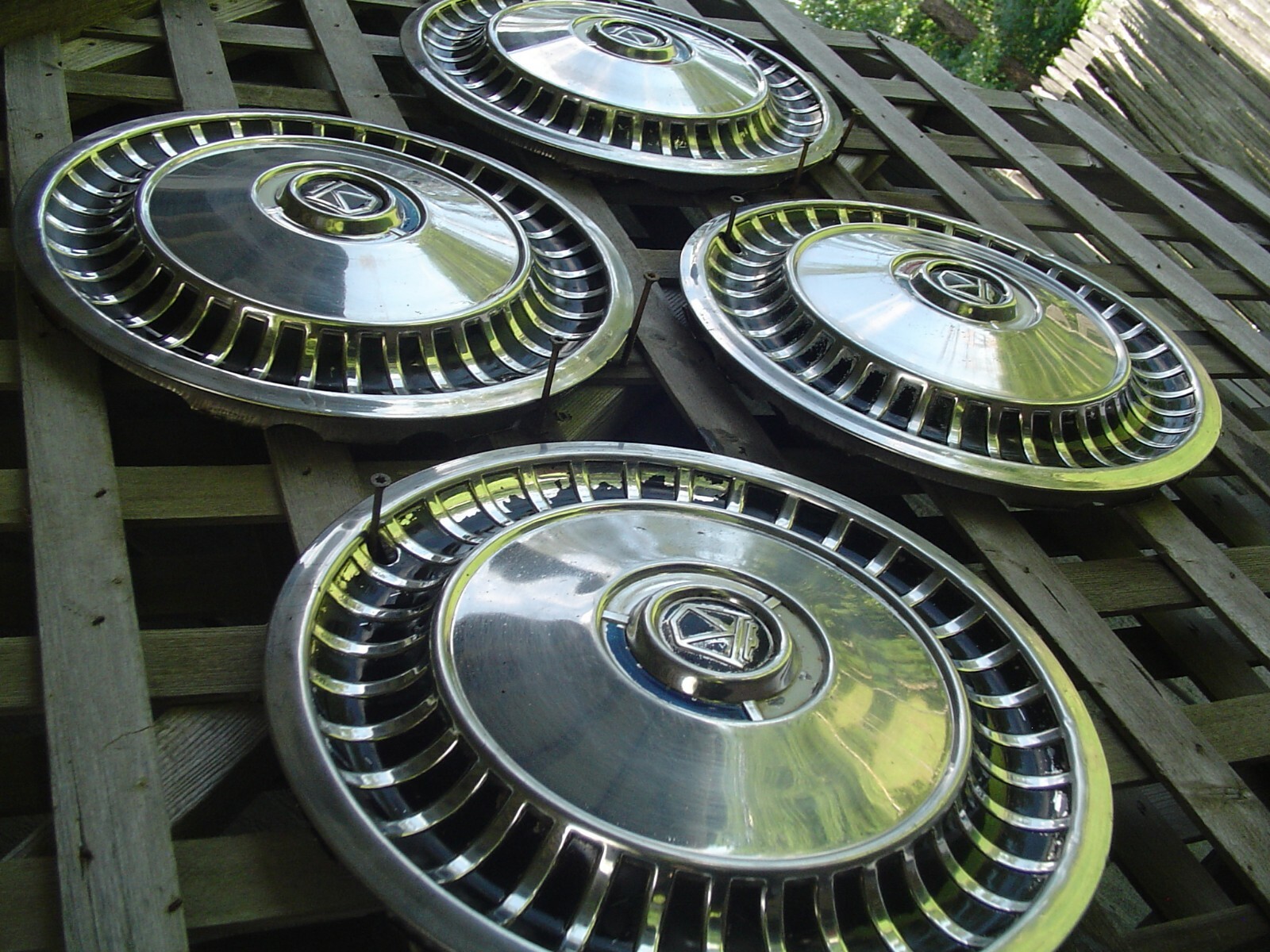 1963 63 FORD FAIRLANE HUBCAPS WHEEL COVERS CENTER CAPS ANTIQUE VINTAGE ...