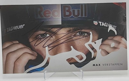 F1, FORMULA 1 RED BULL MAX VERSTAPPEN SIGNED REDBULL AUTOGRAPH CARD ...