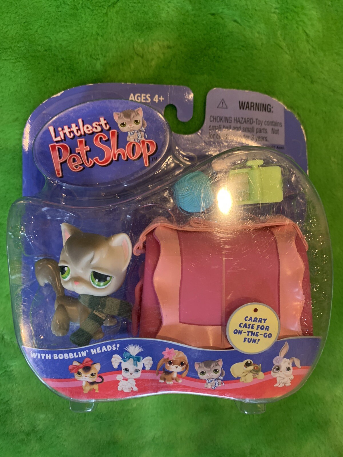 LITTLEST PET SHOP #17 LONG HAIRED CAT WITH PURSE NEW NIB HTF VERY RARE ...