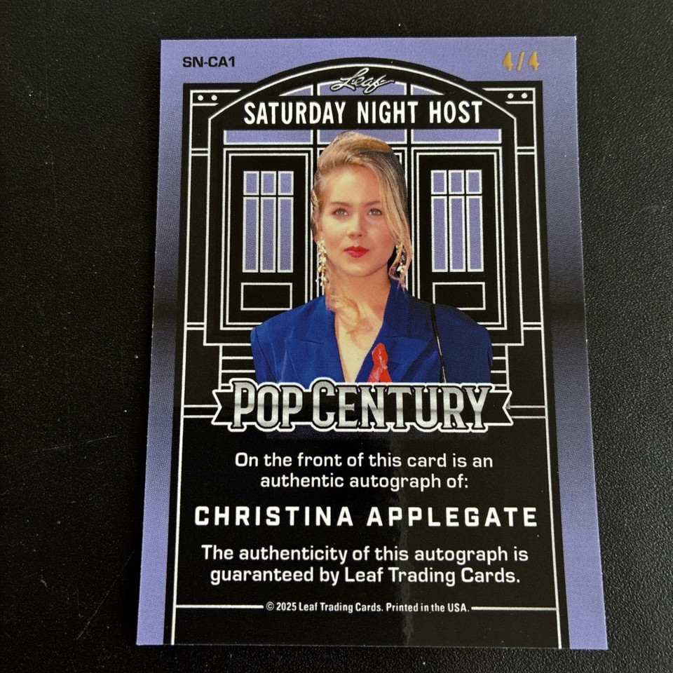 2025 Leaf Metal Pop Century CHRISTINA APPLEGATE Auto SNL Host Blue ...