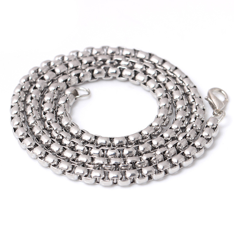5pcs/lot Stainless Steel Square Rolo Link Chain Box Chain Necklace for ...