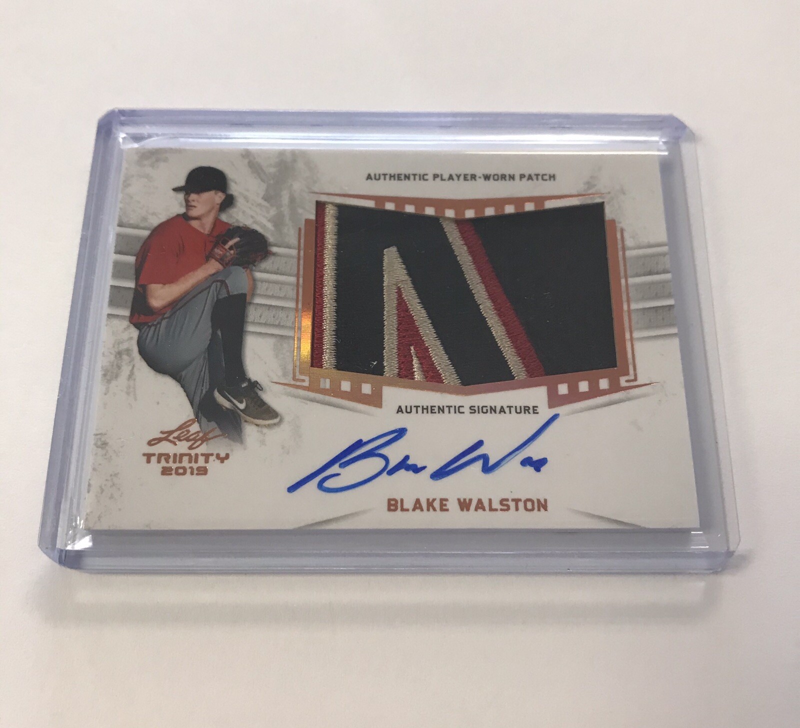 BLAKE WALSTON 2019 Trinity AUTOGRAPH 3-Color PATCH on card AUTO ...