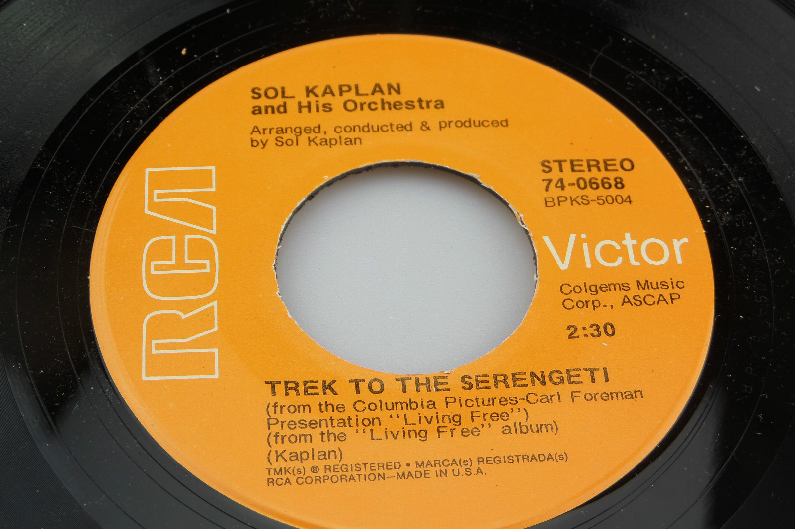 Sol Kaplan & Orchestra: Trek to the Serengeti /Living Free Theme ...