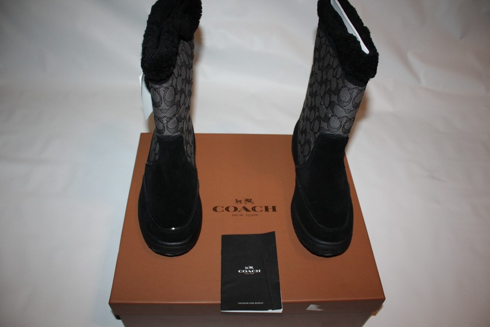 COACH Sherman Signature C Suede Women's Boots ~ A00771 ~ Sz 6.5M ~ New! | eBay