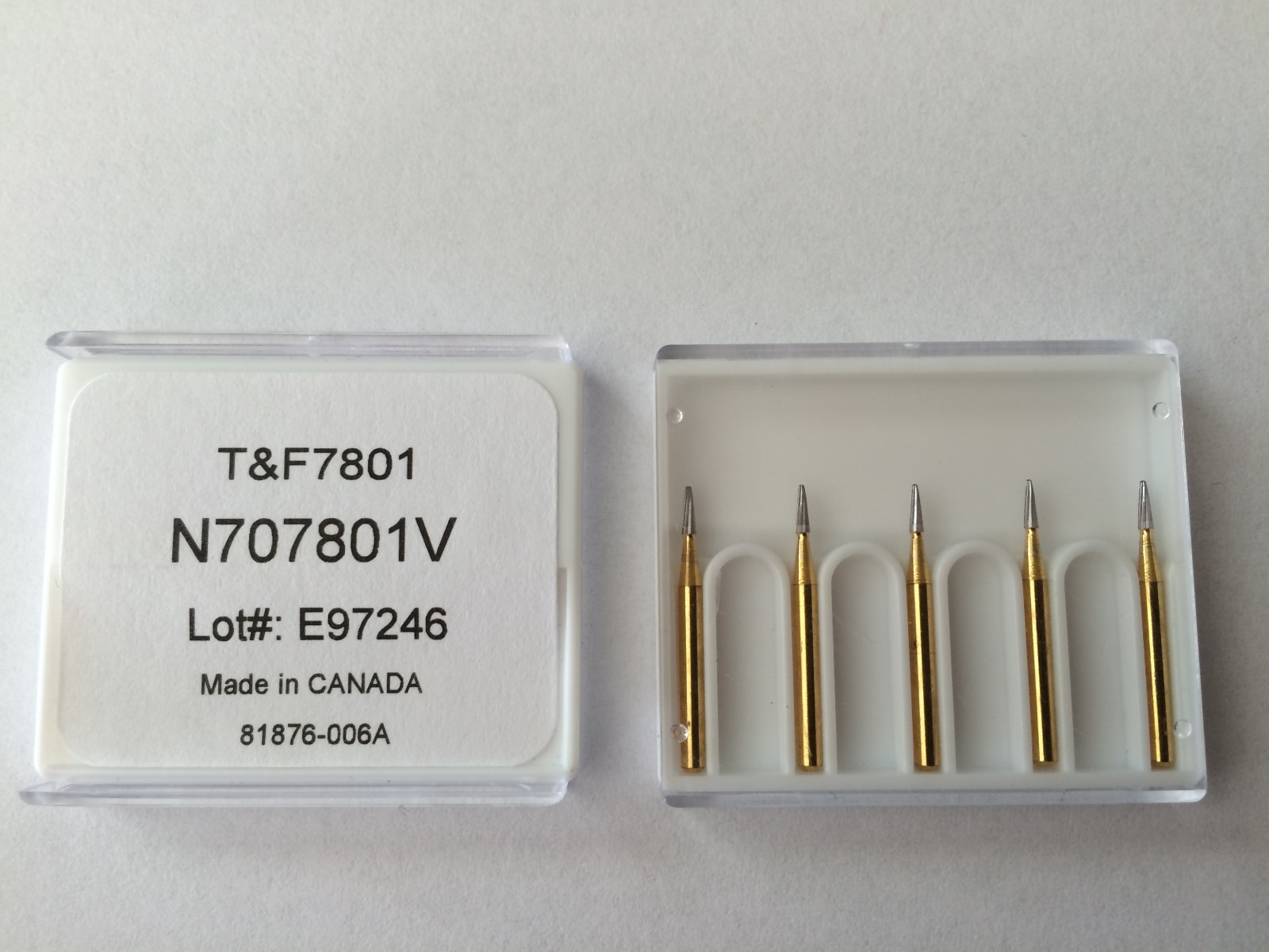 FG7801 Premium Carbide Bullet Shaped Bur 12 Blades 5pk | eBay