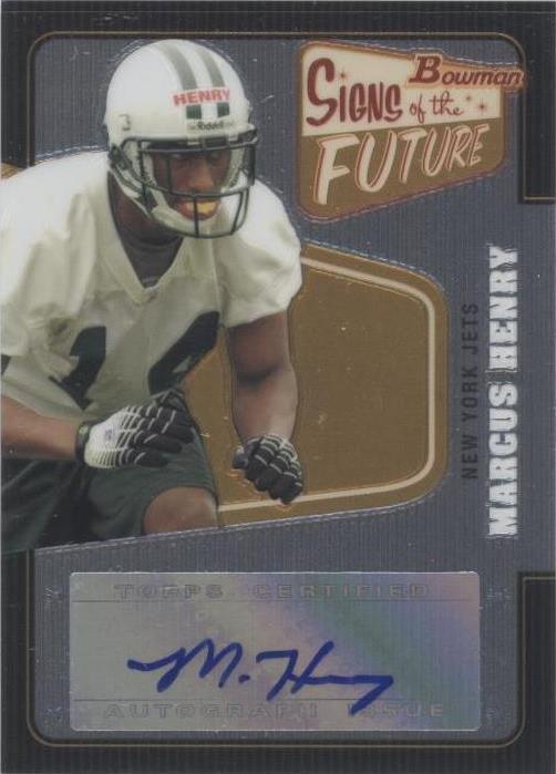 2008 Bowman - Signs of the Future Marcus Henry #SF-MH (AU, RC) for sale ...