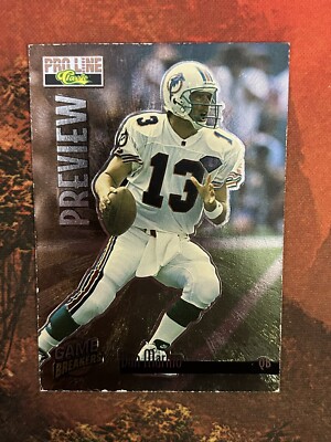 1995 Pro Line Classic Game Breakers Preview Insert Dan Marino #GP1 ...