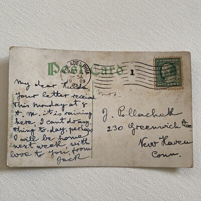 Benjamin Franklin Green One 1 Cent U.S. Stamp Extremely Rare 1909 ...