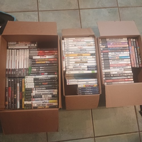 Lot of 90 Xbox/Xbox 360/PS1/PS2/PS3/PSP/WII Video Games *UNTESTED, AS ...