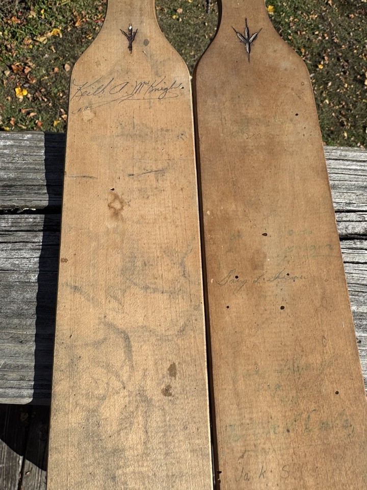 2- Vintage 1960’s Wooden Fraternity Initiation Paddle ALPHA KAPPA ...