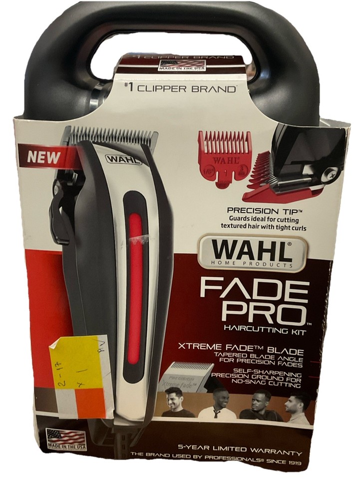 Wahl Fade Pro Corded Hair Clipper Kit - 17 Piece Set for Men &Women ...