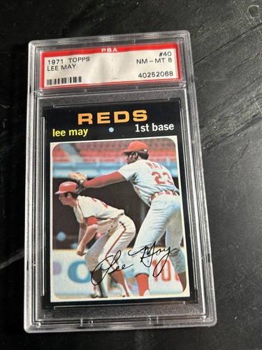 1971 Topps #40 Lee May PSA 8 Cincinnati Reds | eBay