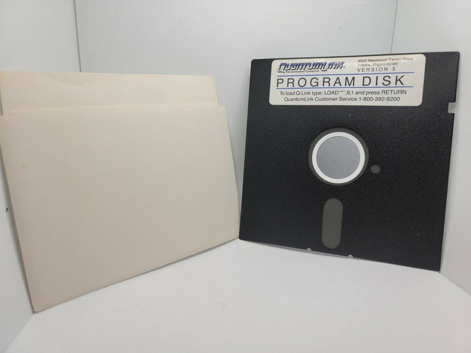 Quantum Link Version Game/Program Disk Commodore 64 C64 Program on 5.25 ...