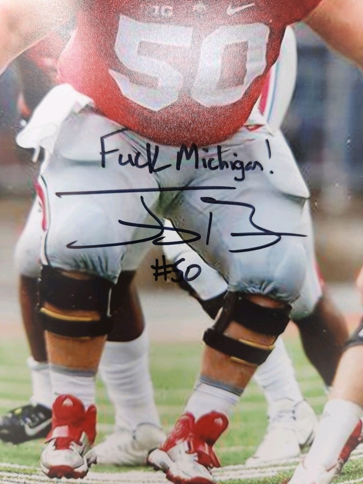 Ohio State Buckeyes Jacoby Boren Expletive Michigan Signed 8x10 Photo ...