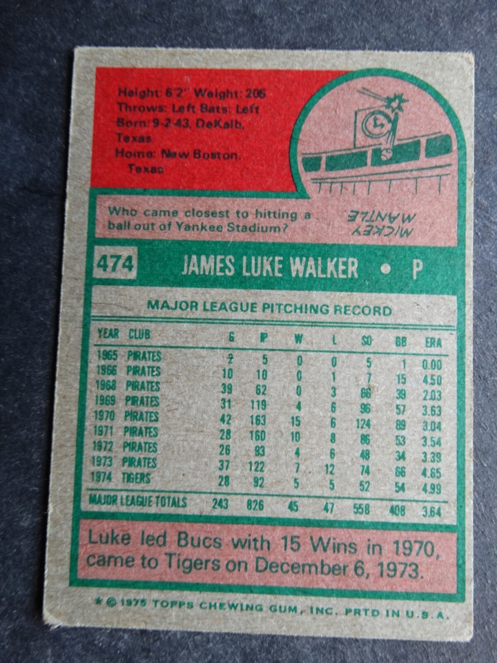 VG 1975 Topps Mini Baseball Cards Complete Your Set U You Pick From ...