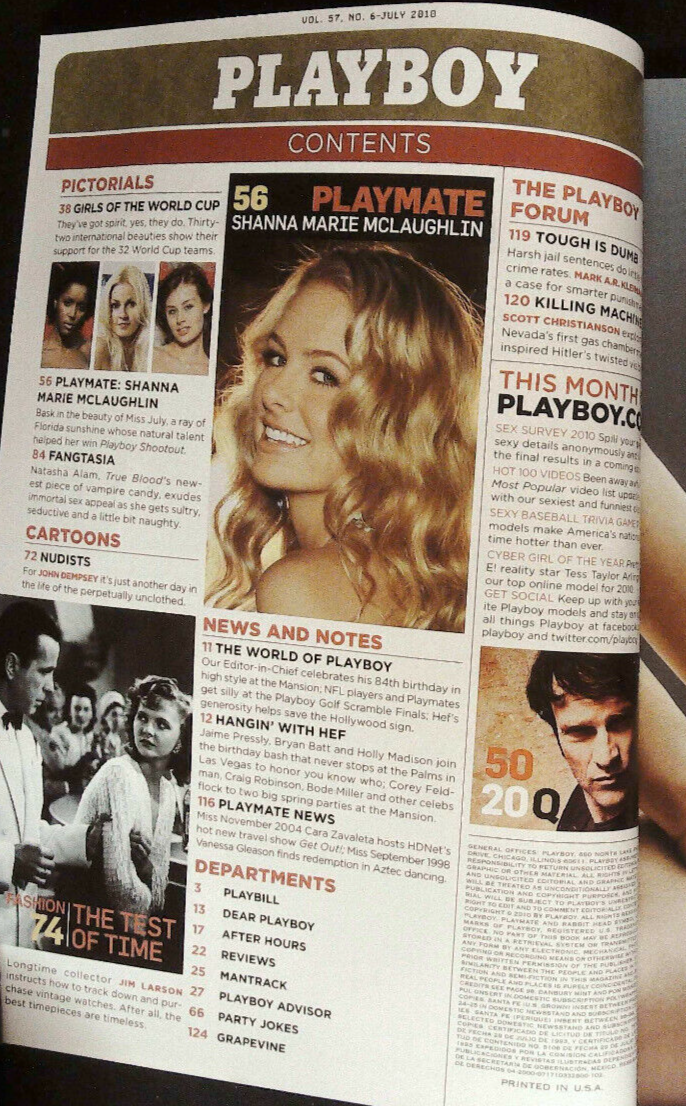 PLAYBOY July 2010 NATASHA ALAM Cameron Diaz STEPHEN MOYER Shanna ...