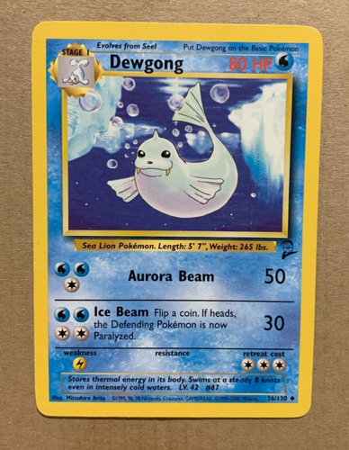 Dewgong 36/130 Base Set 2 - Uncommon Pokemon Card - EXCELLENT | eBay