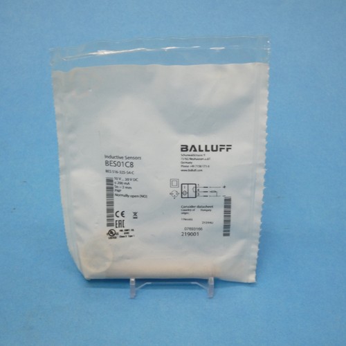 Balluff BES01C8 Inductive Proximity Sensor M12 Flush PNP N.O. 10-30 VDC ...