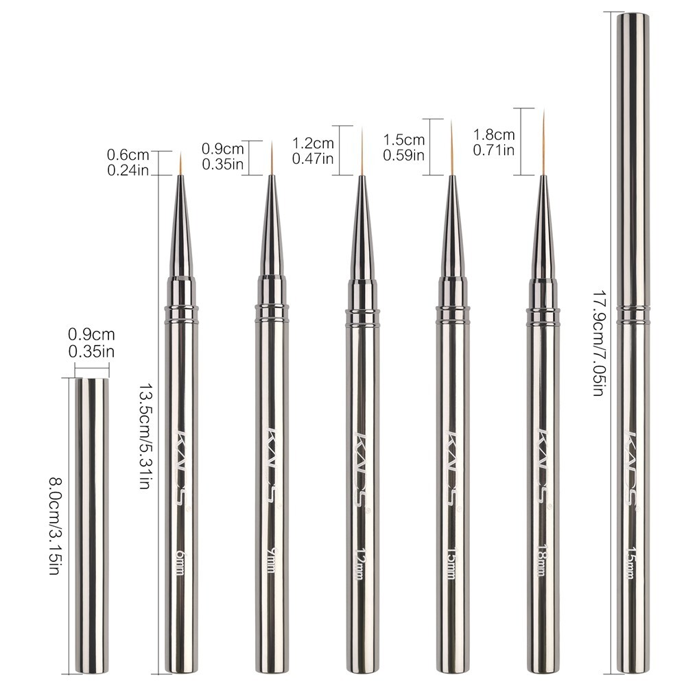 5/3 Stück Nail Art Liner-Pinsel Set Nail Art Pinsel Nageldesign Pinsel ...