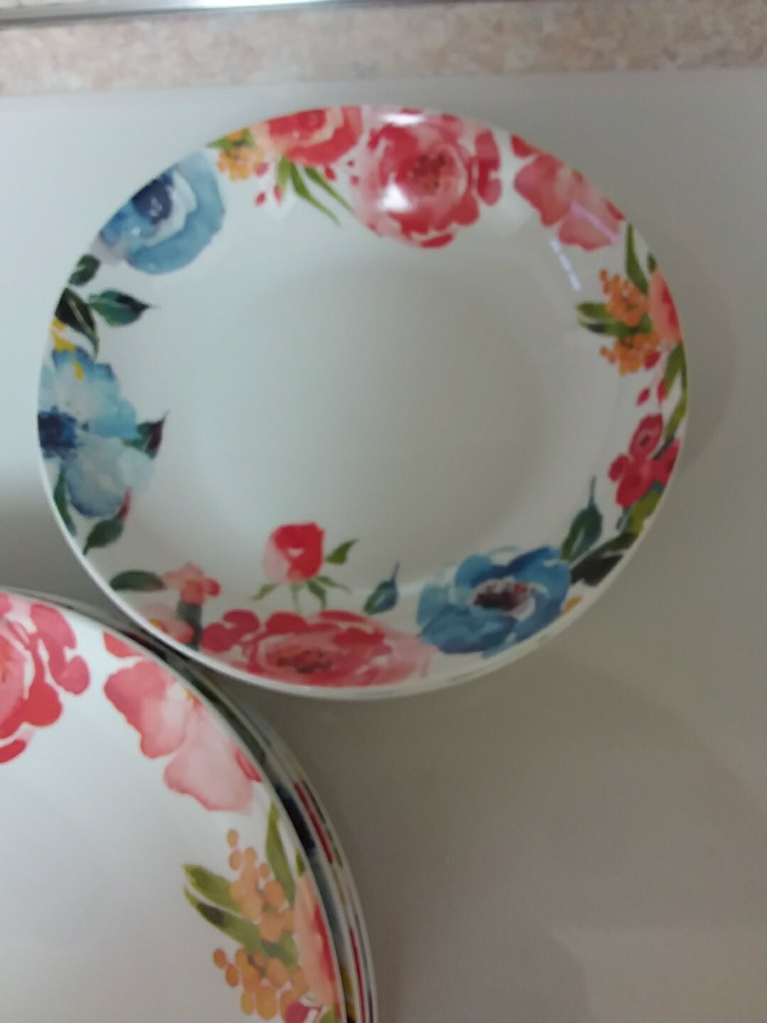 Set of 12 Market Square Floral Plate Set, 4 dinner, 4 salad plates, 4 ...