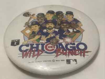Vintage 80s MLB Chicago Cubs The Wild Bunch Pin Pinback Button Medal ...