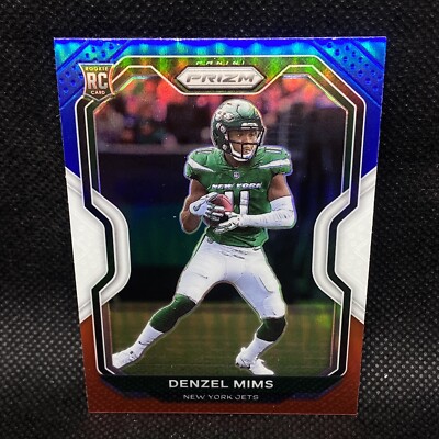 Red White Blue! 🚨2020 Prizm Denzel Mims RC Detroit Lions Rookie Jets # ...