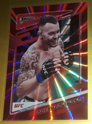 UFC Colby Covington Card 2022 Panini Donruss Mint Red Laser Holo Rare ...