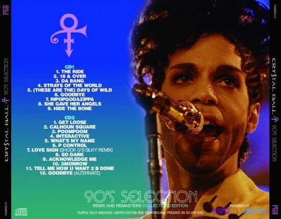 PRINCE CRYSTAL BALL 90's SELECTION REMIX AND REMASTERS COLLECTOR'S ...
