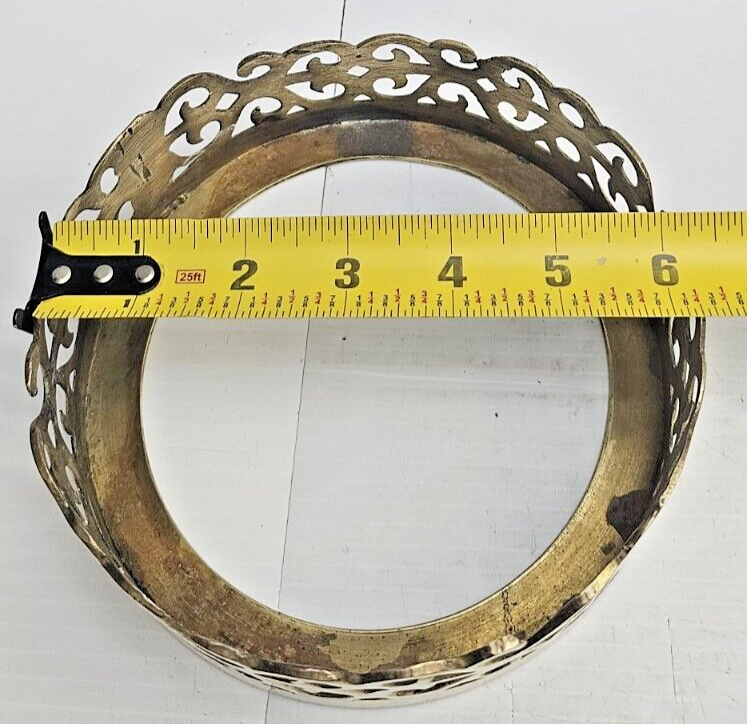 6" Round Vintage Brass Candle Ring Centerpiece Brass Candle Holder | eBay