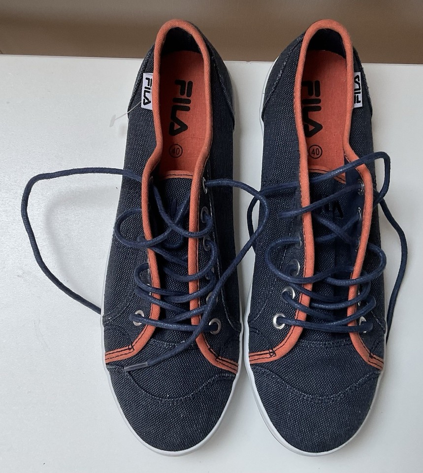Fila Denim Colour Canvas Lace Up Shoes Size 6 1/2 Uk . | eBay UK
