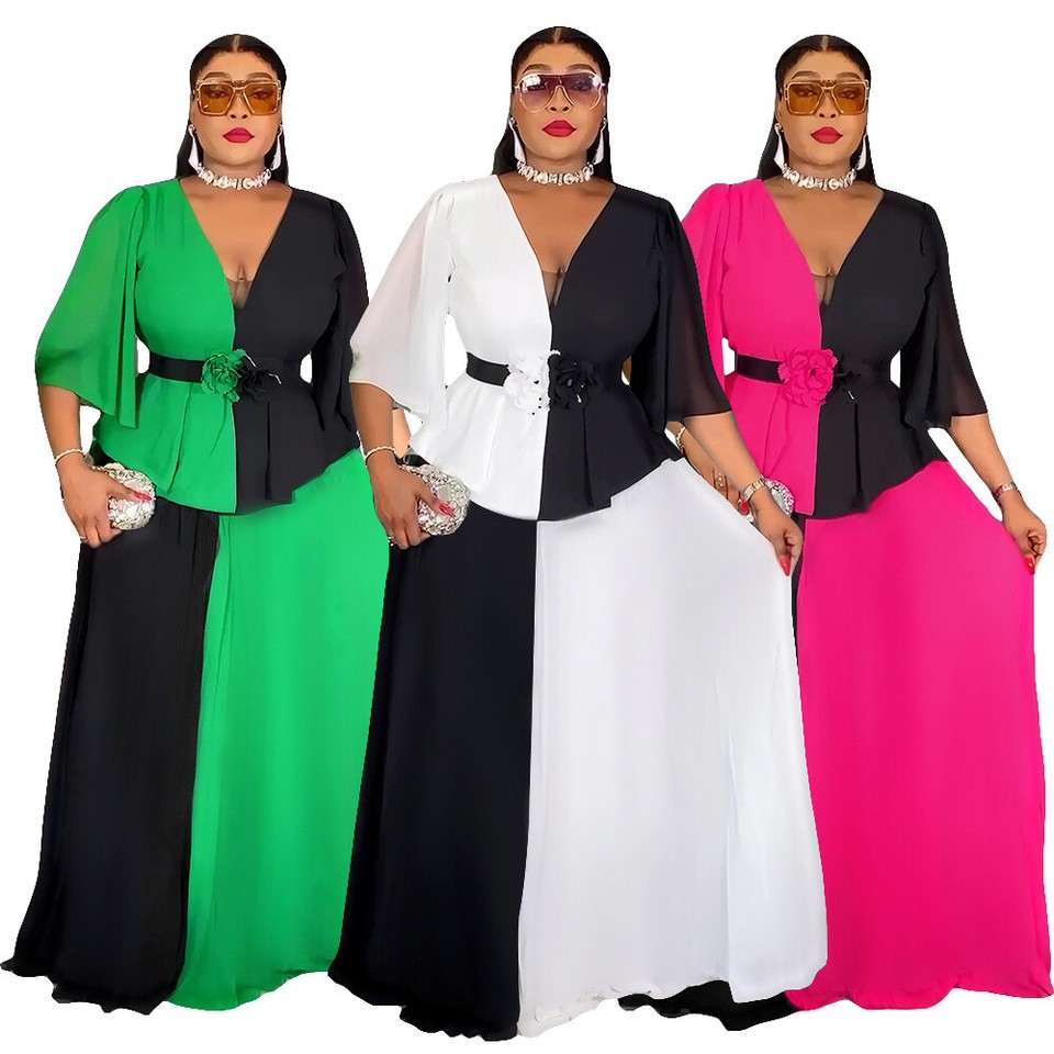 Afrian Women Dashiki Plus Size Abaya Kaftan Long Dress Bodycon Evening ...