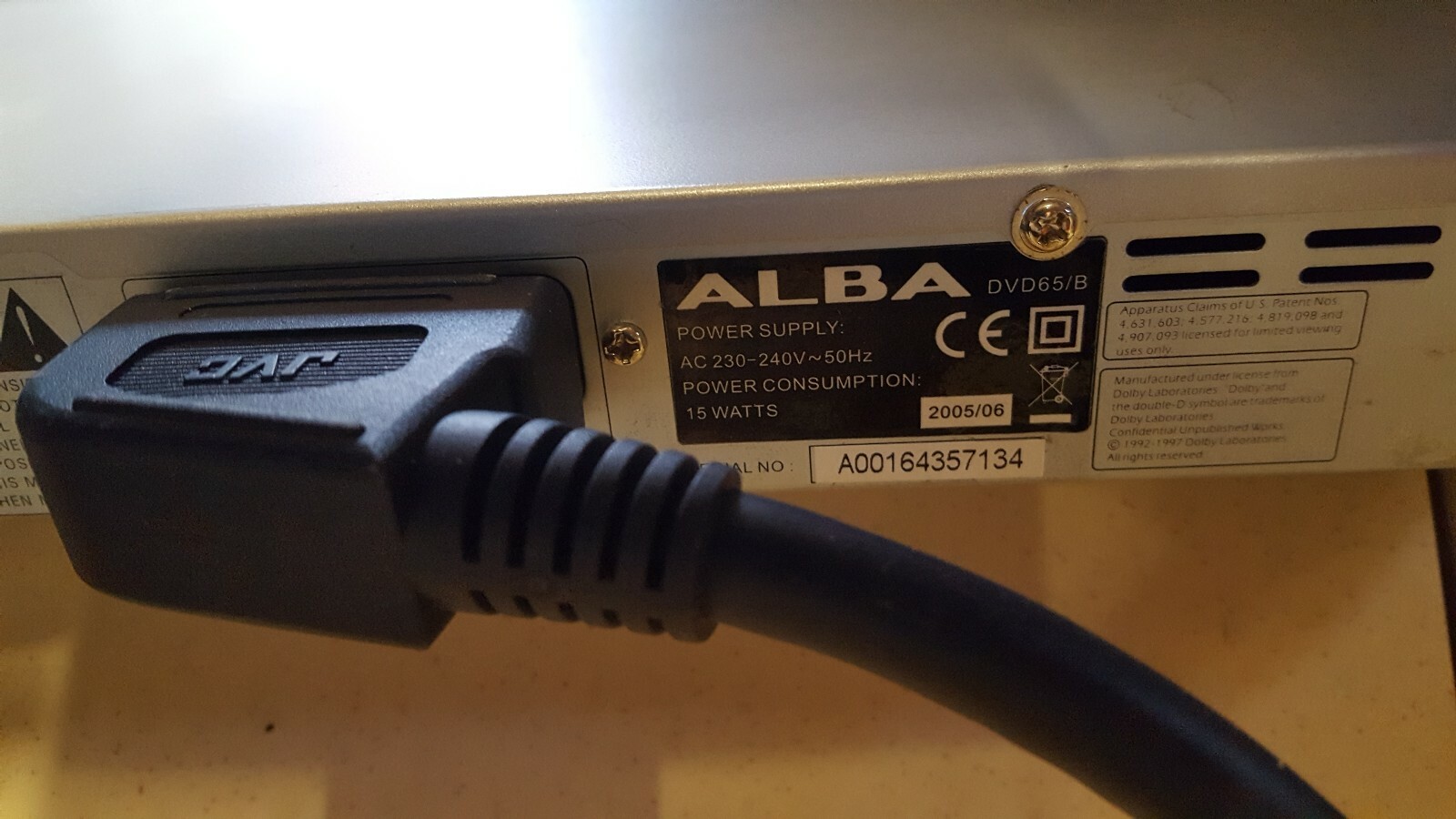 Alba Slim Dvd Cd Player Model dvd65/b.No remote control.Preowned item.g ...