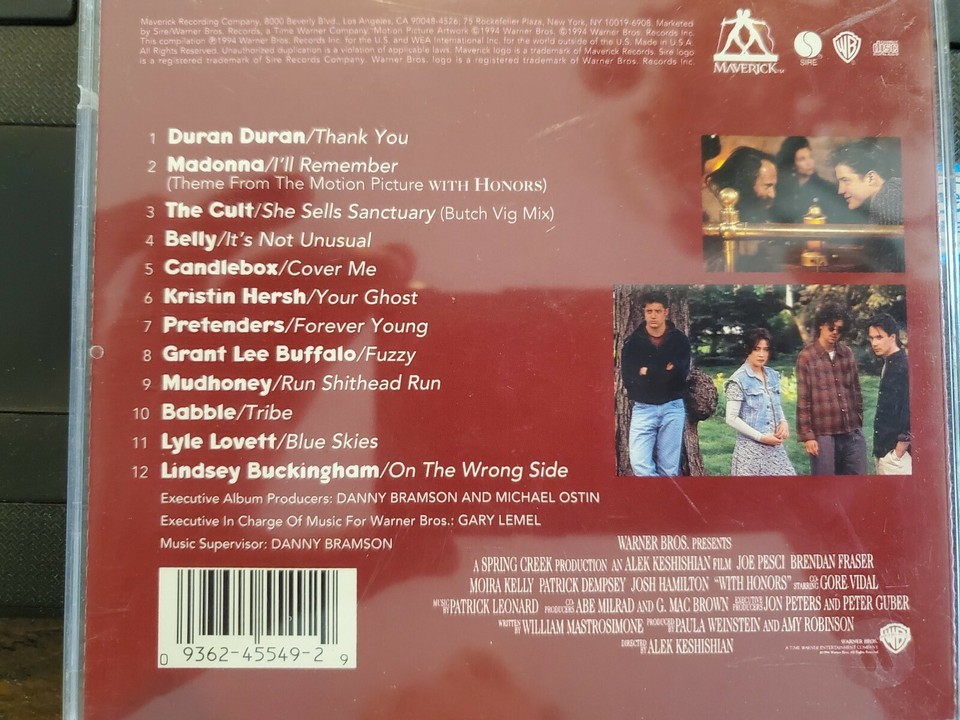 With Honors by Original Soundtrack (CD, Mar-1994, Warner Bros ...