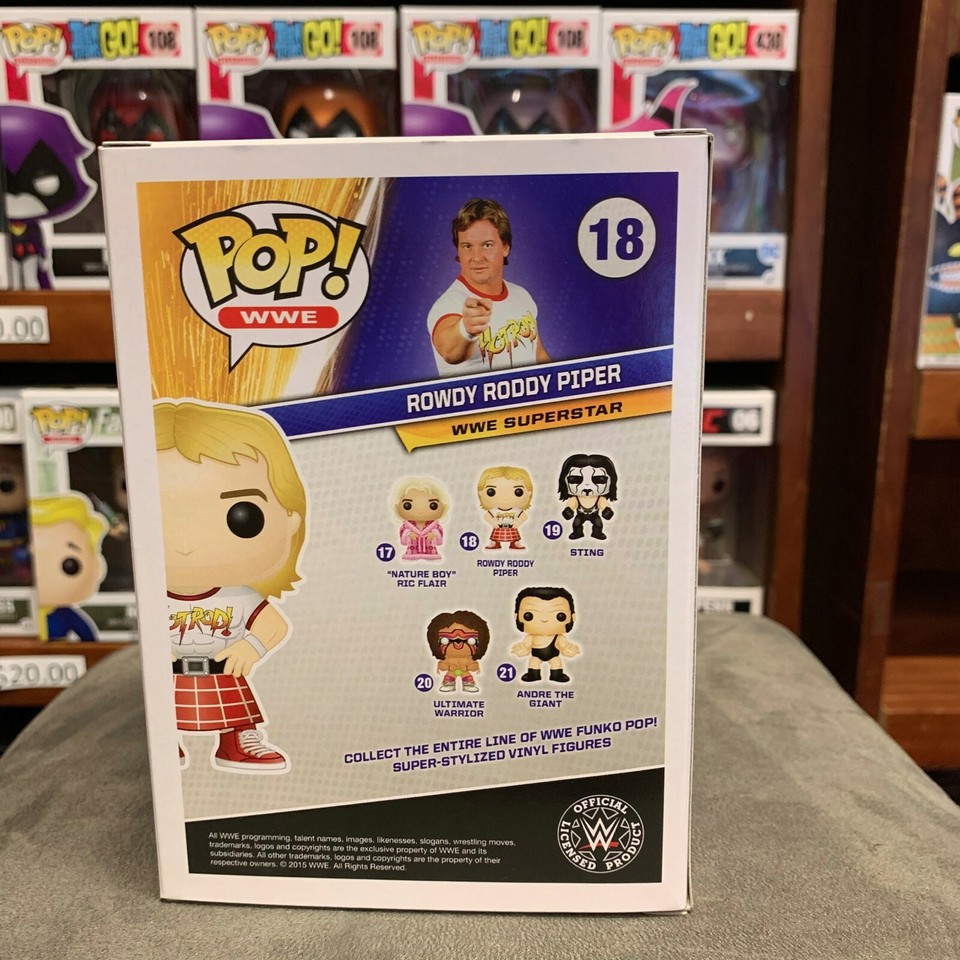 WWE Rowdy Roddy Piper Funko Pop Vinyl EXPERT PACKAGING | eBay Australia