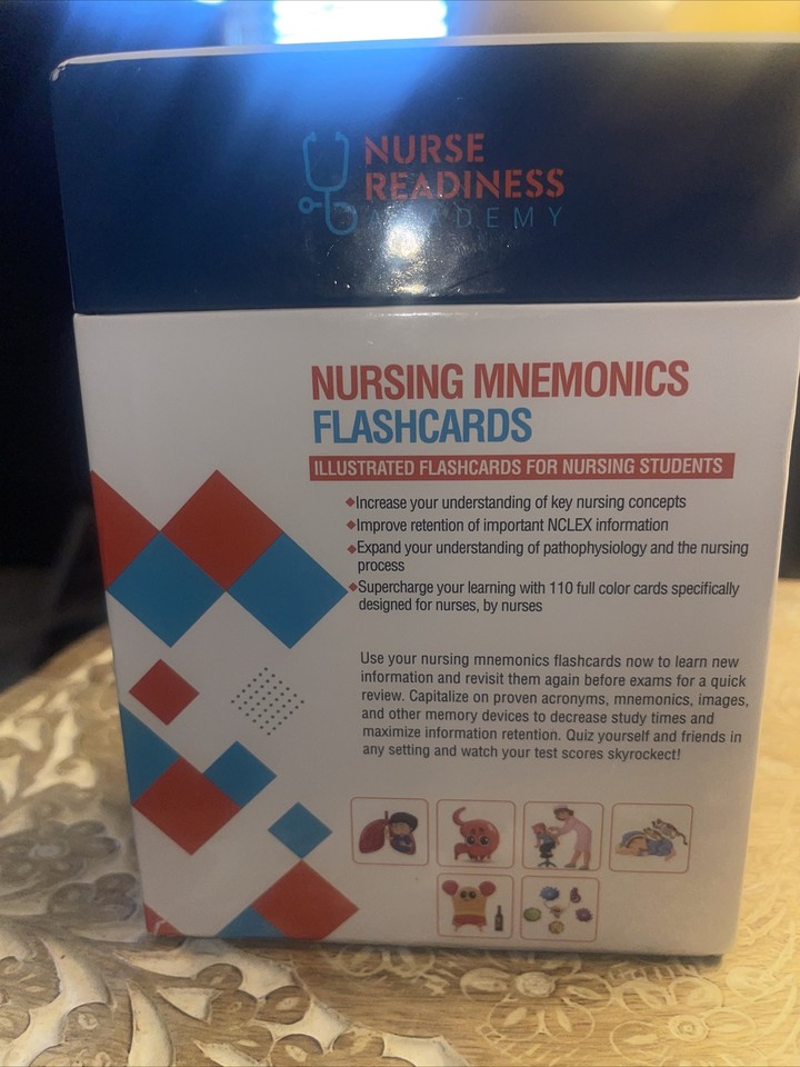 Nursing School Flashcards - Mnemonics Nurse Readiness Academy New OPEN ...