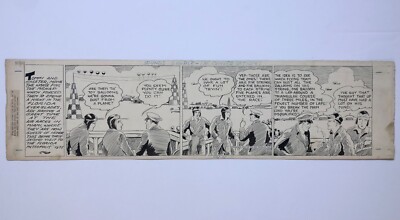 1932 TAILSPIN TOMMY original inked art FIRST aviation COMIC STRIP by ...