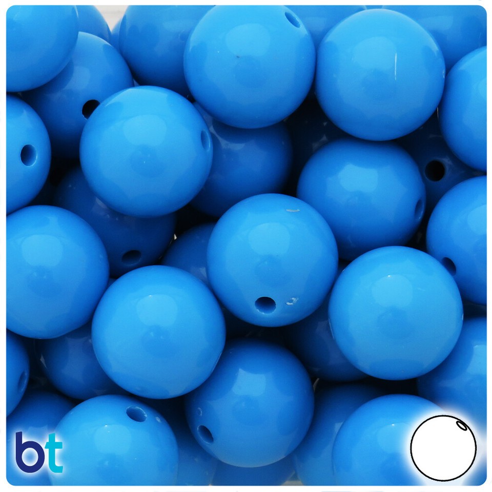 BeadTin Opaque 20mm Round Plastic Craft Beads (10pcs) - Color Choice | eBay
