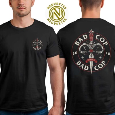 Bad Cop Bad Cop Band Merch Tee New Logo 2025 Two Sides Print T-Shirt | eBay