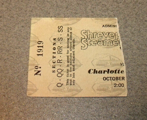 Shreveport Steamer 10/5/1975 WFL Football Ticket Stub vs Charlotte ...