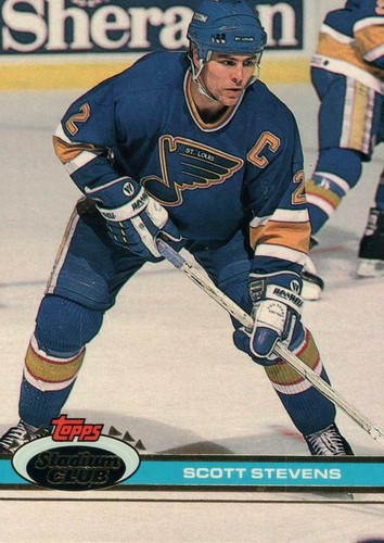 #265 Scott Stevens St Louis Blues 1990-91 Topps Stadium Club Hockey ...