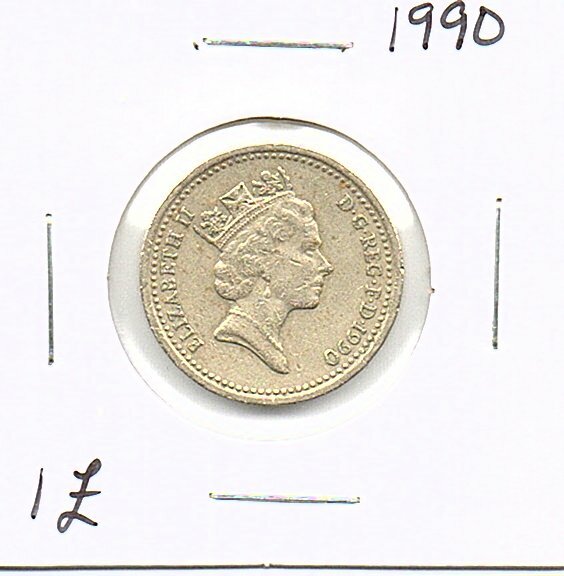 UK England Great Britain Coin 1 Pound 1990 similar to pictured | eBay