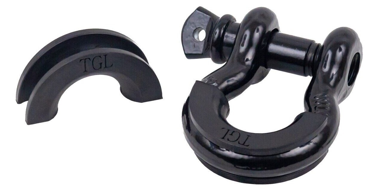 2PK D-Ring Shackle Protectors/Isolator, Black for 3/4" Shackles Bumper ...