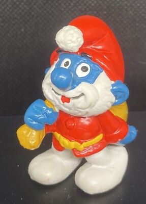 Smurf Santa Claus Christmas Papa Smurf Vintage Smurfs PVC Figure 80s ...