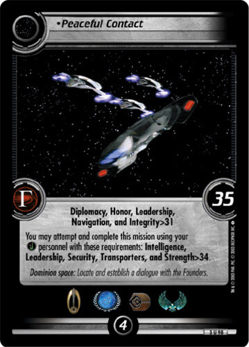 Star Trek 2E: Peaceful Contact [Ungraded] Call to Arms 2E STCCG ...