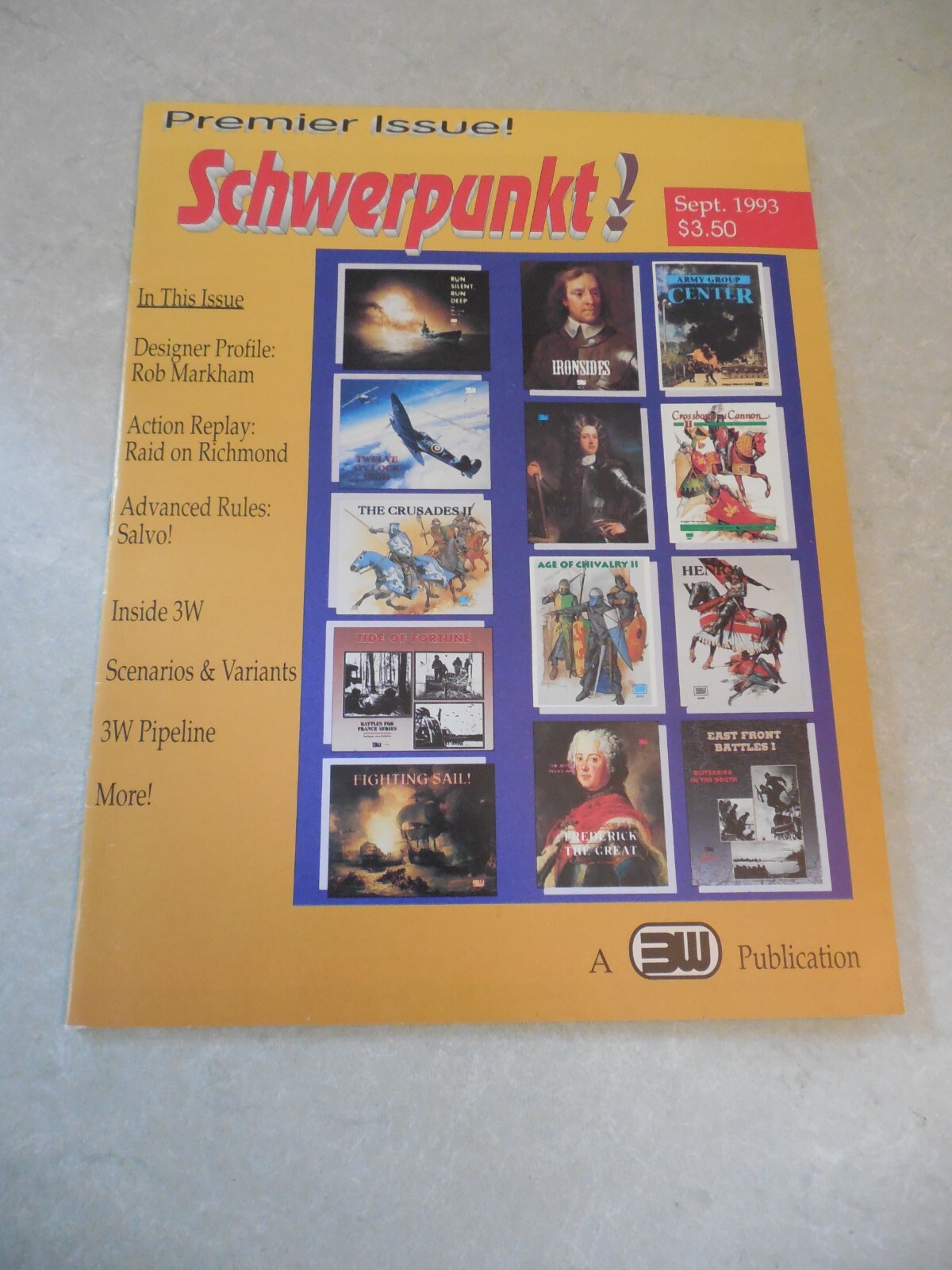 SCHWERPUNKT! Magazine #1, SEPTEMBER 1993, ROB MARKHAM, SCENARIOS ...