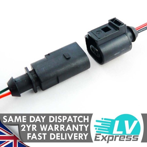 Both Sides 1J0973702 & 1J0973802 - 2 Pin Connectors Pre Wired Plug ...