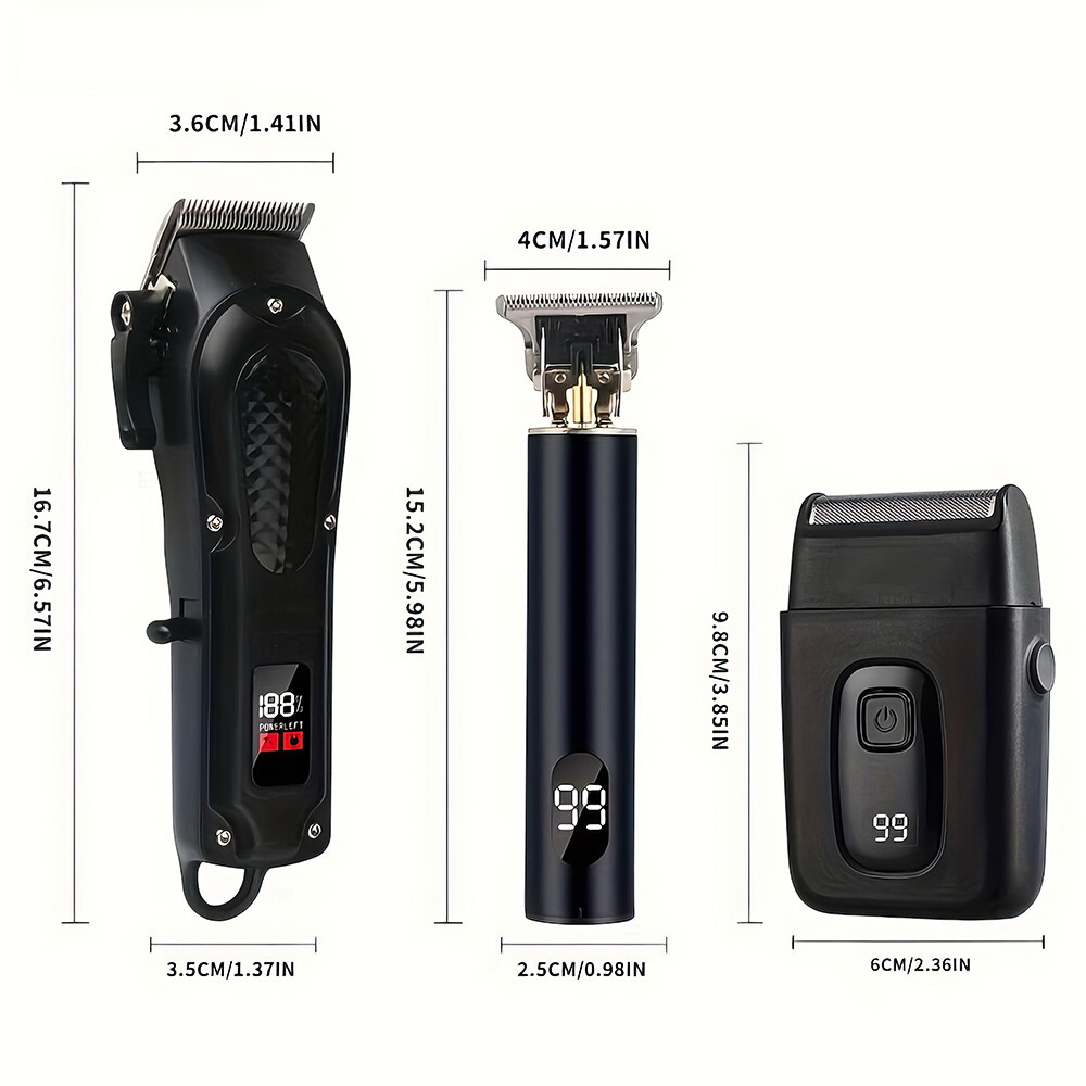 Professional Hair Cut Machine Barber Salon Cutting Trimmer Clipper Kit ...