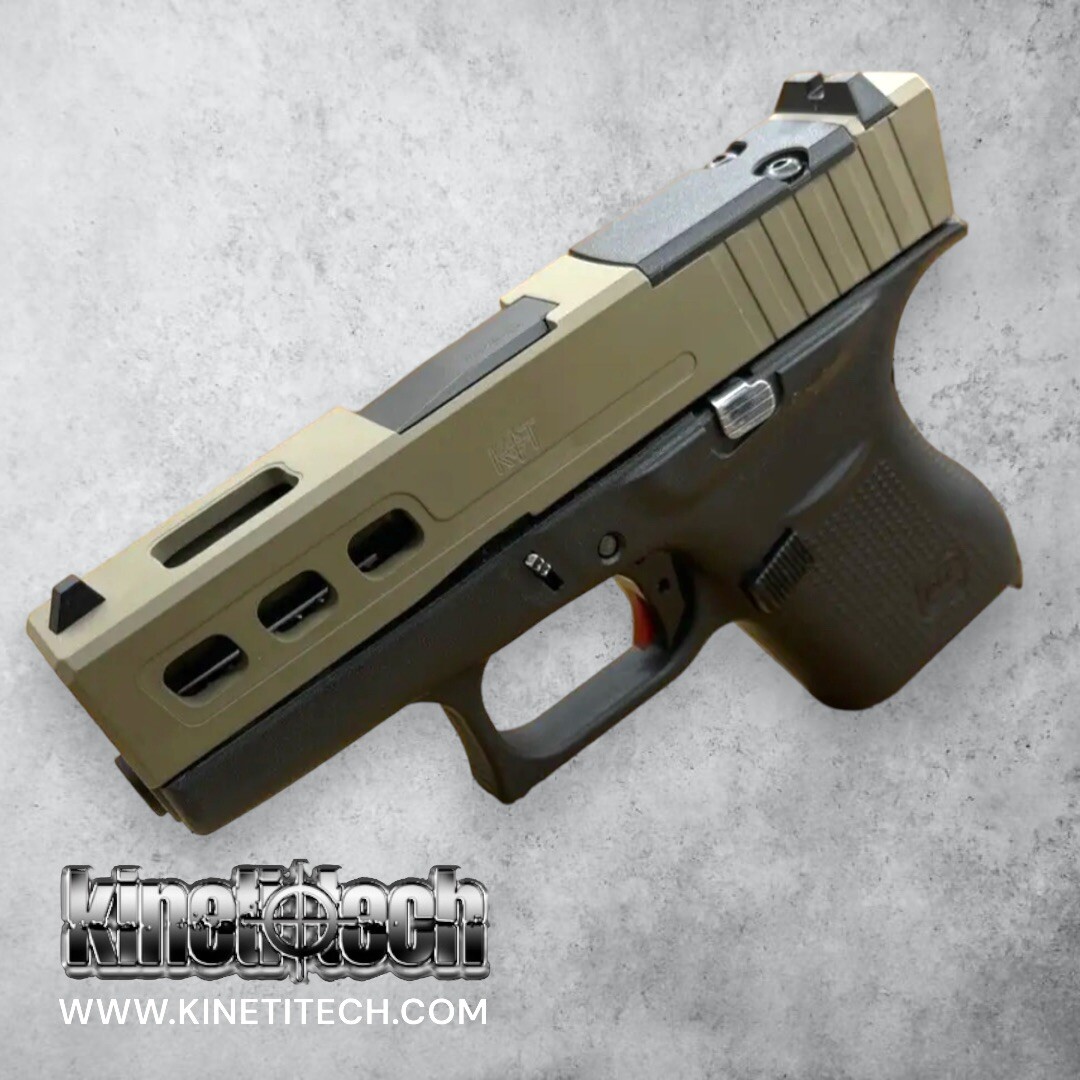 For Glock 43 43x FDE Complete Slide Lighting Ported RMSc Cut PORTED ...
